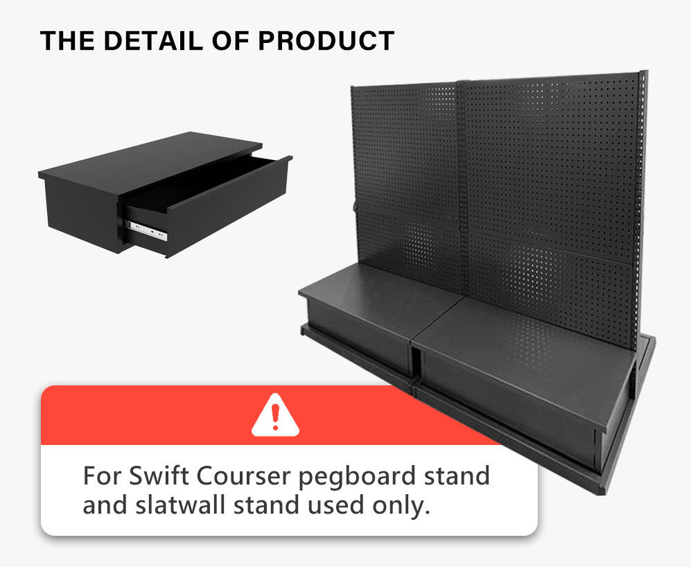 Drawer For Pegboard Slatwall Display Stand