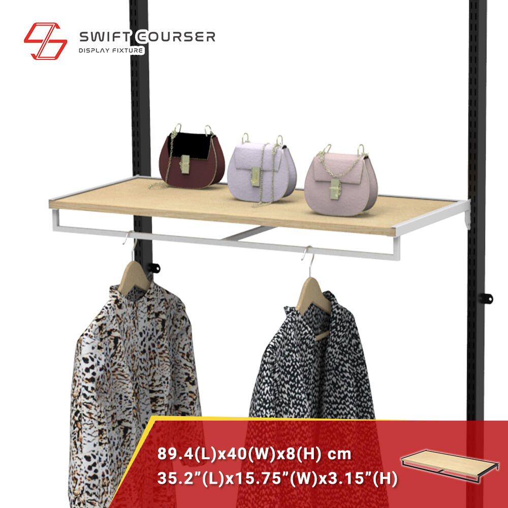 3 Way Hangrail Shelf for Outriggers Wall Display