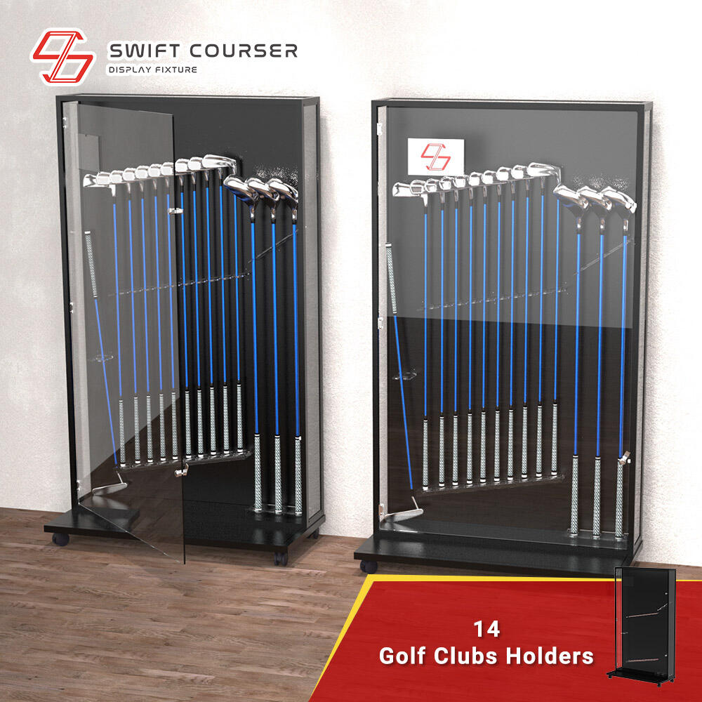 Golf Clubs Putter Display Case Cabinet Rack - Swift Courser
